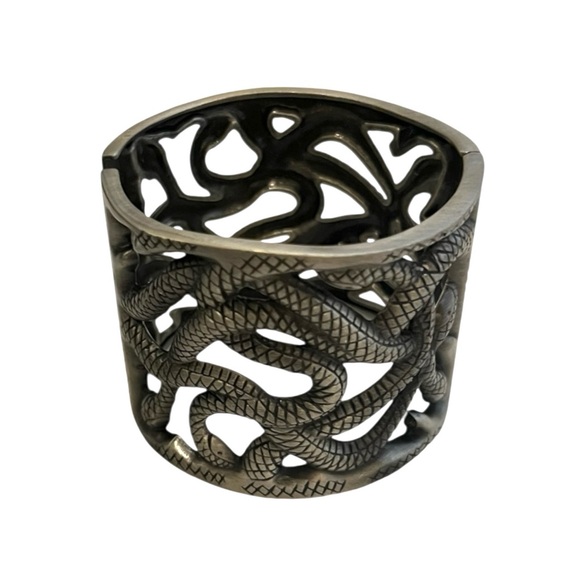 Unique Vintage | Jewelry | Vintage Medusa Metal Snake Cuff Bracelet ...
